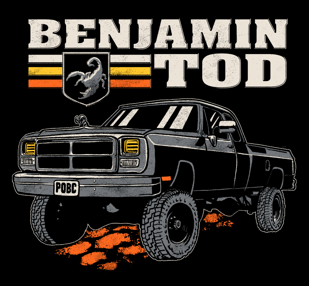 Benjamin Tod - POBC Truck Sticker – Lost Dog Street Band / Benjamin Tod